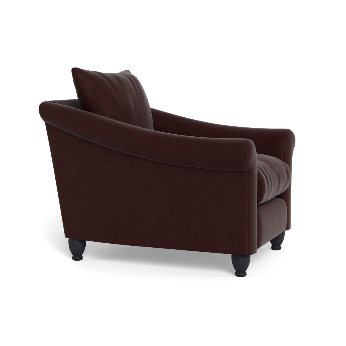 Heal's Devon Armchair Smart Luxe Velvet Acorn Black Beech Feet | Flitch
