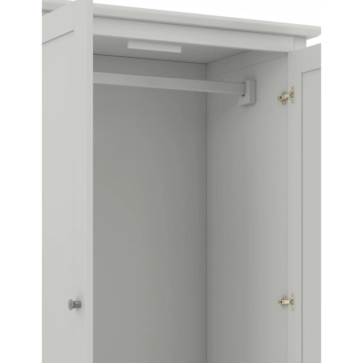 M S Hastings Double Wardrobe Soft White Soft White Ivory Mid Blue Flitch
