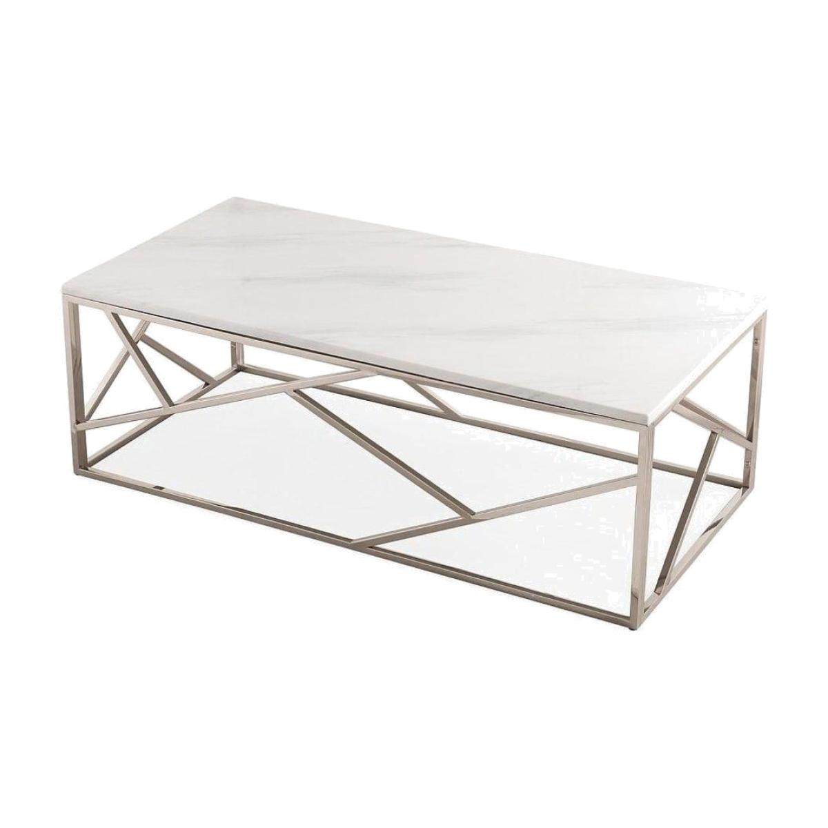 Gi Marble Coffee Table, White | Flitch