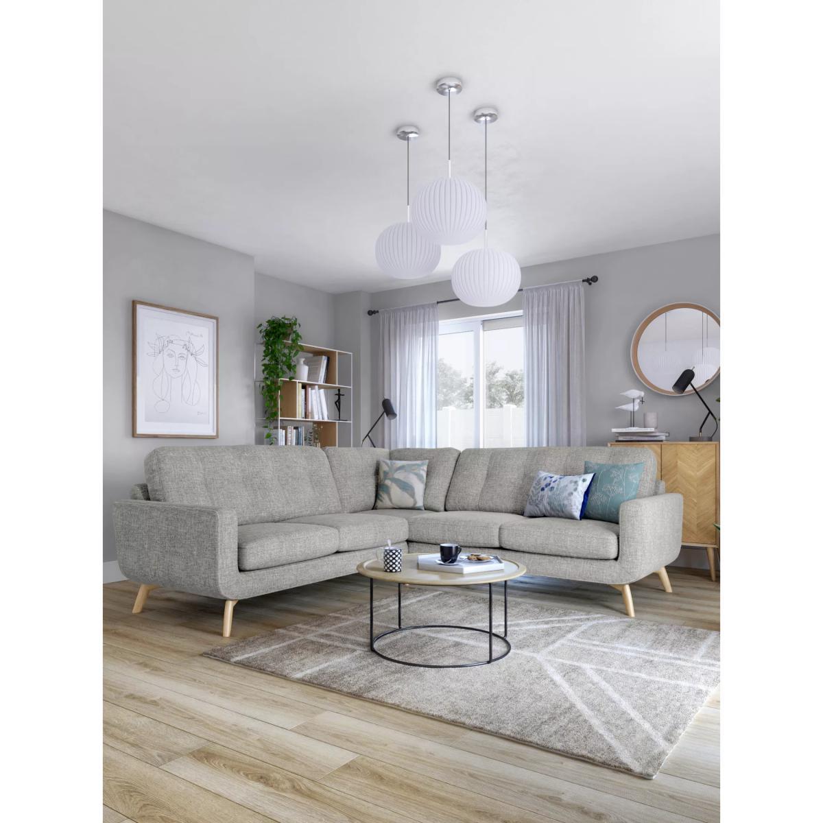 John Lewis & Partners Barbican 5+ Seater Corner Sofa, Light Leg ...